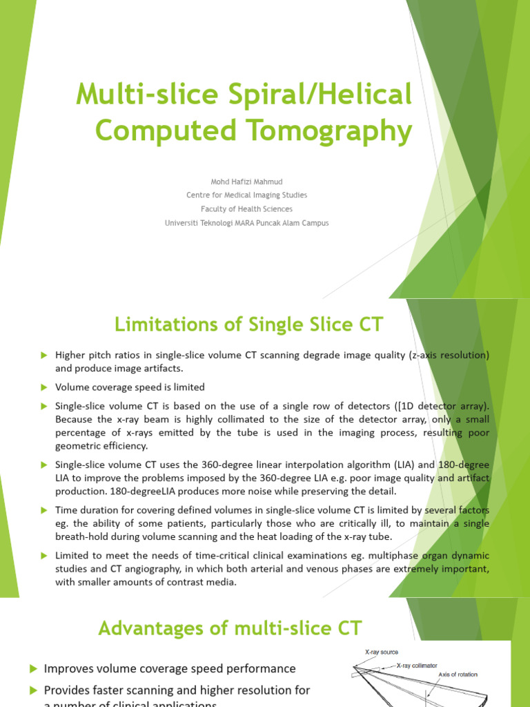 Advantages of Multi-Slice CT Scanning | PDF | Ct Scan | Imaging