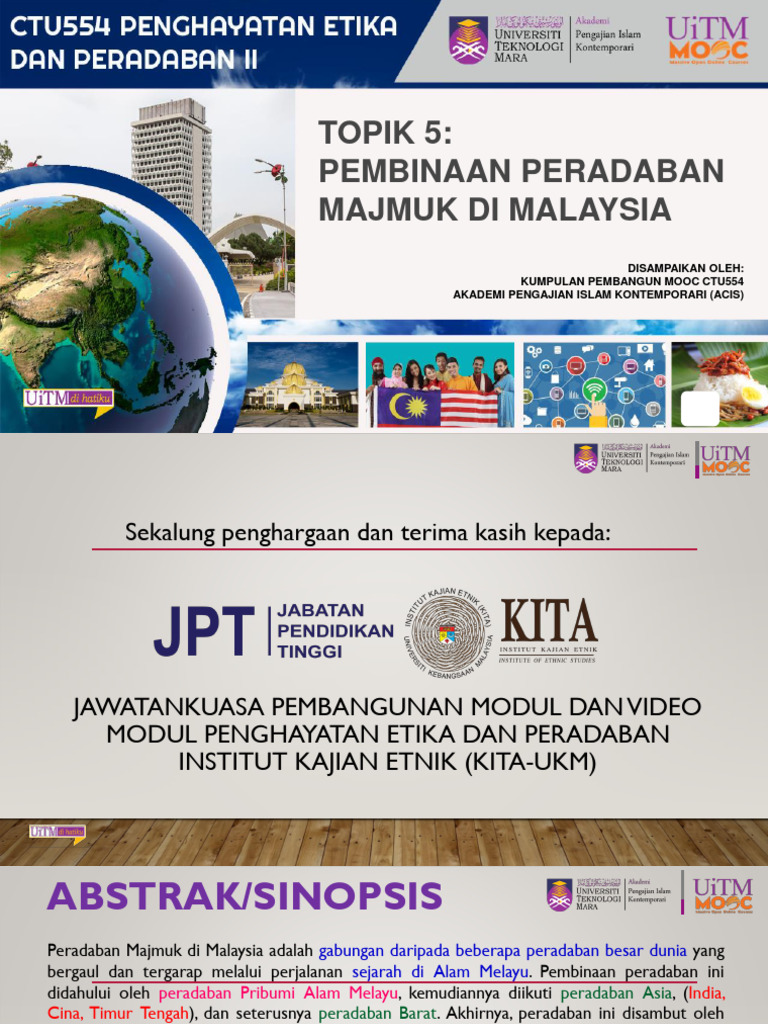 Topik 5 Pembinaan Peradaban Majmuk Di Malaysia Pdf 