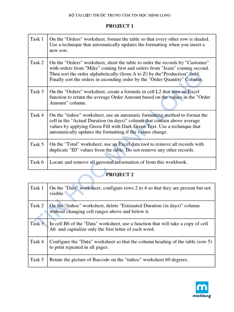 BT1 - Đề TA | PDF | Worksheet | Microsoft Excel