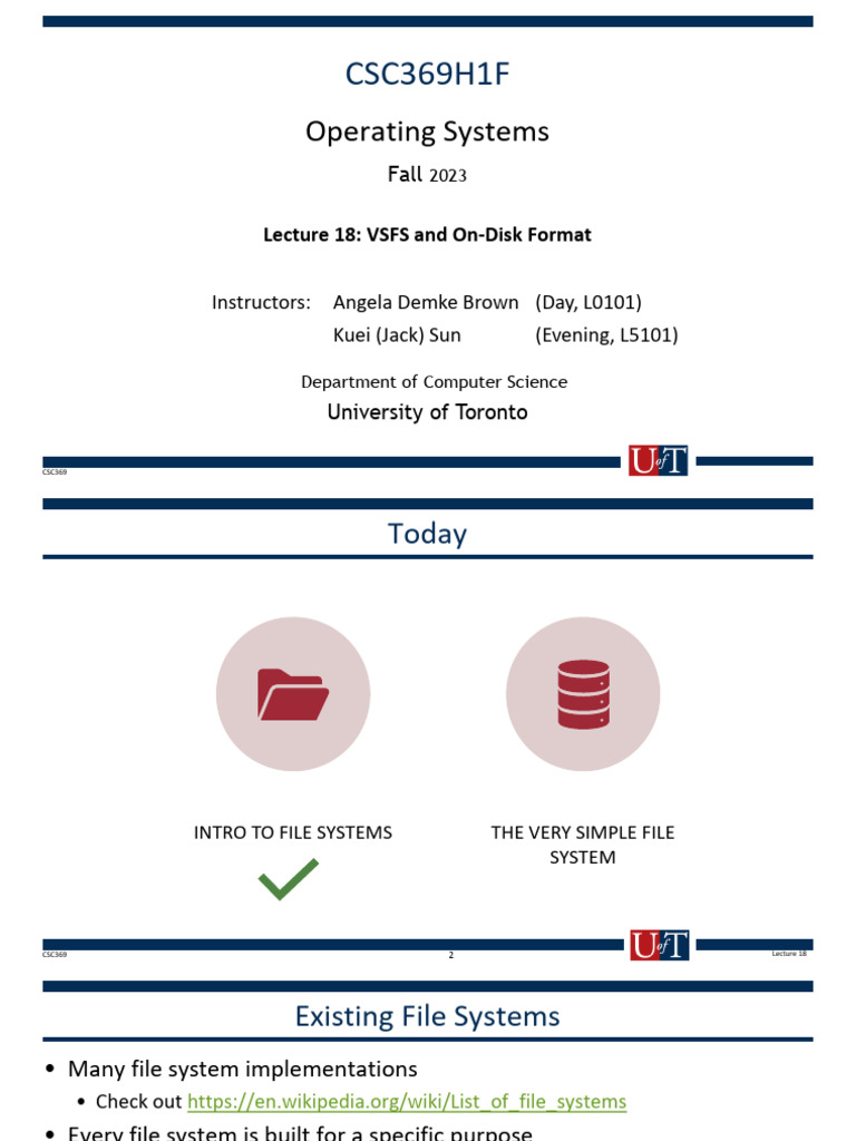VSFS Overview in Operating Systems | PDF