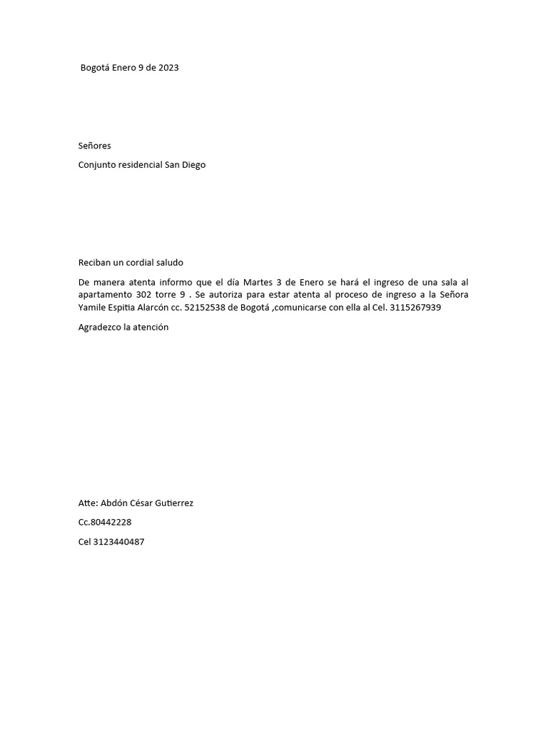 Carta Constructora | PDF