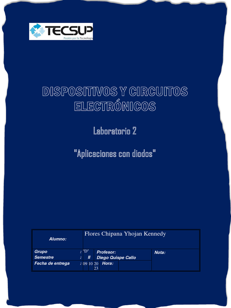 Lab 2 - Aplicaciones Con Diodos Ofi | PDF | Diodo | Rectificador