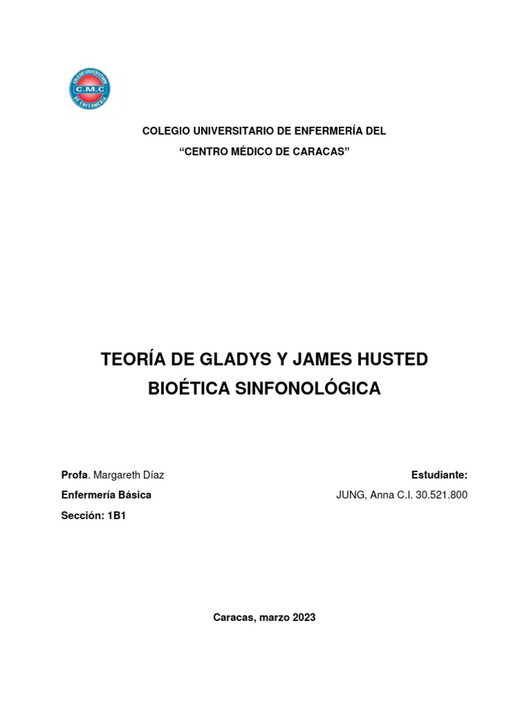 Teoría Gladys y James Husted PDF | PDF | Enfermería | Teoría
