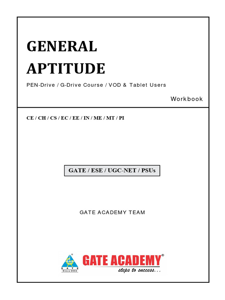 General Aptitude | PDF | Numbers | Mathematics