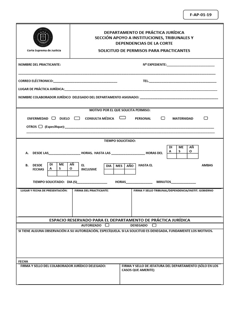 Solicitud Permiso General F-Ap-01-14 2023 | PDF Solicitud Permiso General F-Ap-01-14 2023 | PDF