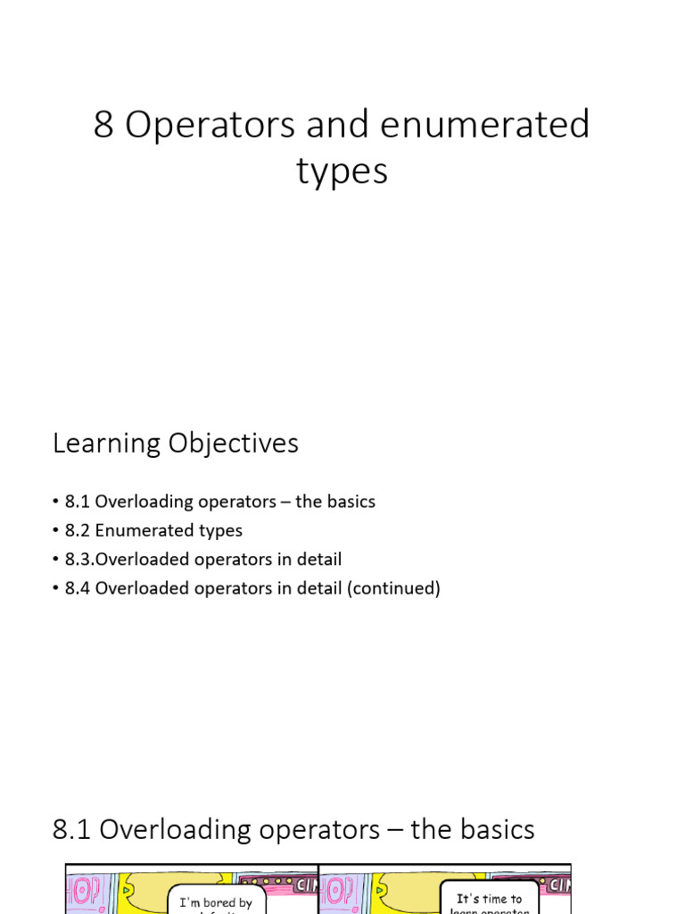 8 Operators And Enumerated Types Pdf Parameter Computer Programming C