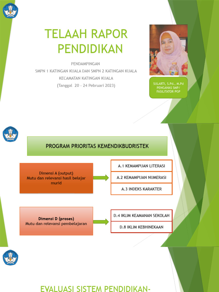 Telaah Rapor Pendidikan SP | PDF