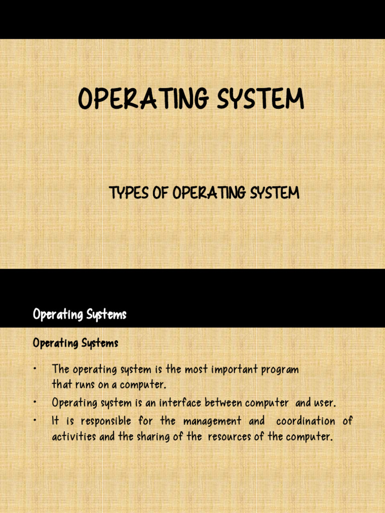 Types of Operating System | PDF