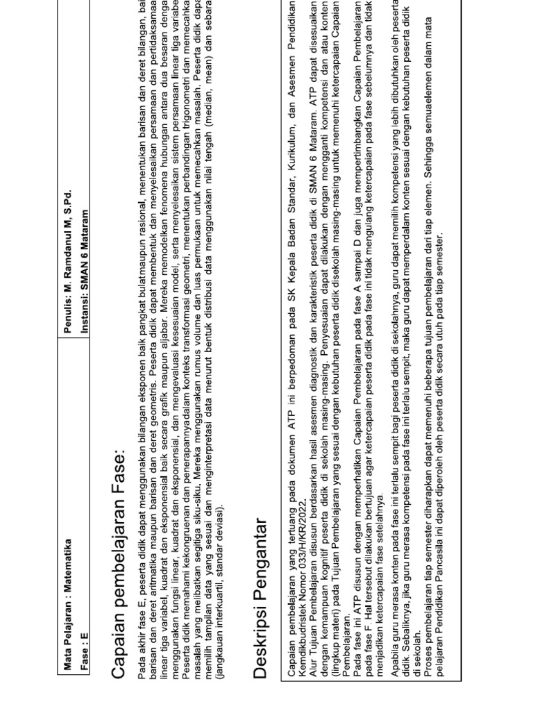 cp kls x dan tujuan yk | PDF