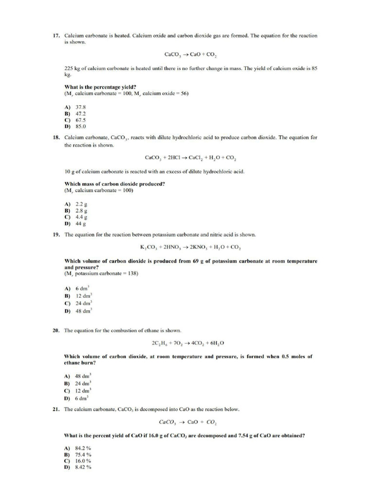 Stoichiometry Part 2 | PDF