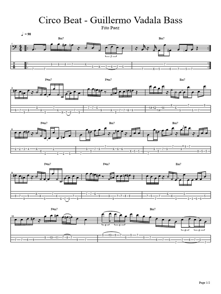 Circo Beat - Guillermo Vadala bass | PDF