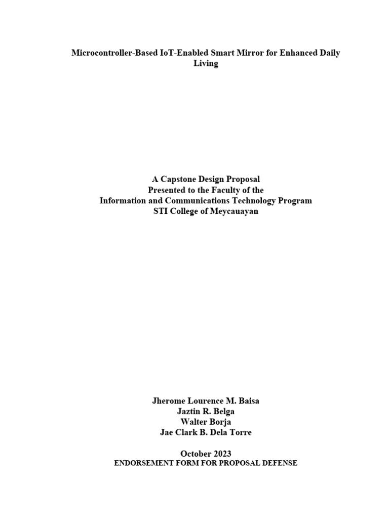 Microcontroller Based IoT Enabled Smart Mirror | PDF