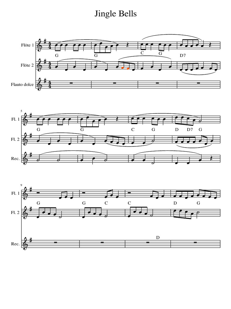 Jingle_Bells_easy_Duett_two_Flutes | PDF