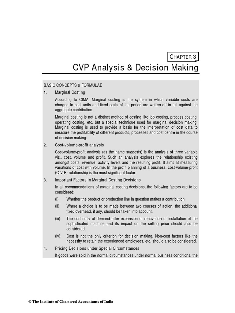Questions - CVP Analysis and Decision Making | PDF | Management Accounting | Economics