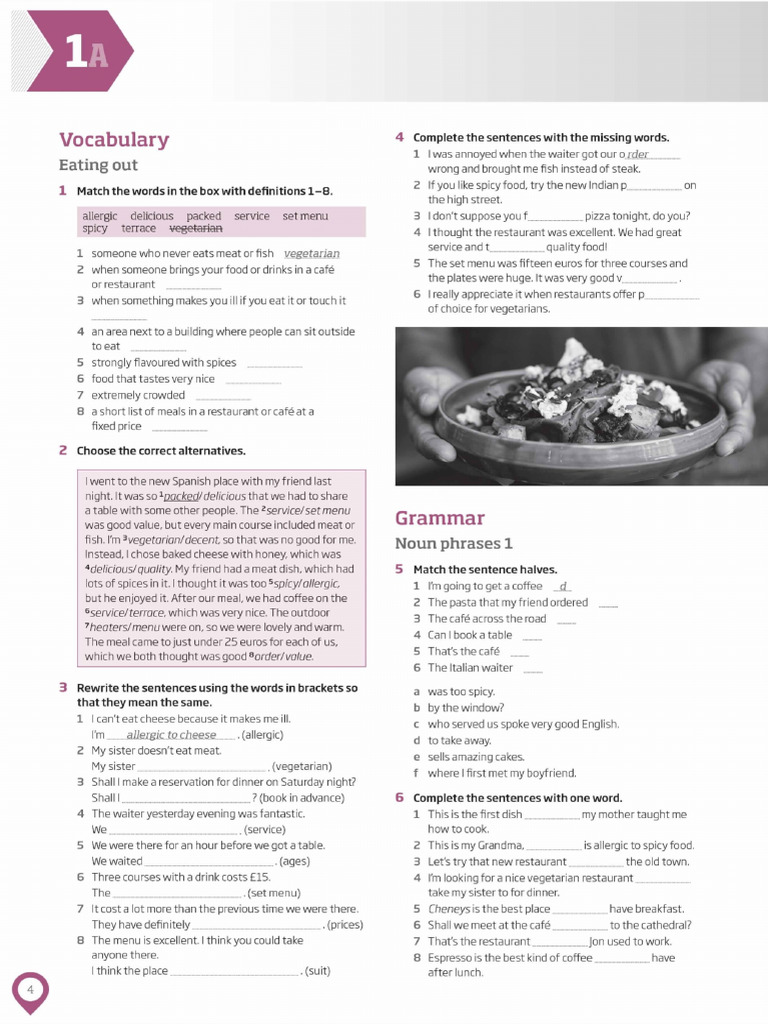 Workbook Unit 1A - 230331 - 204529 | PDF