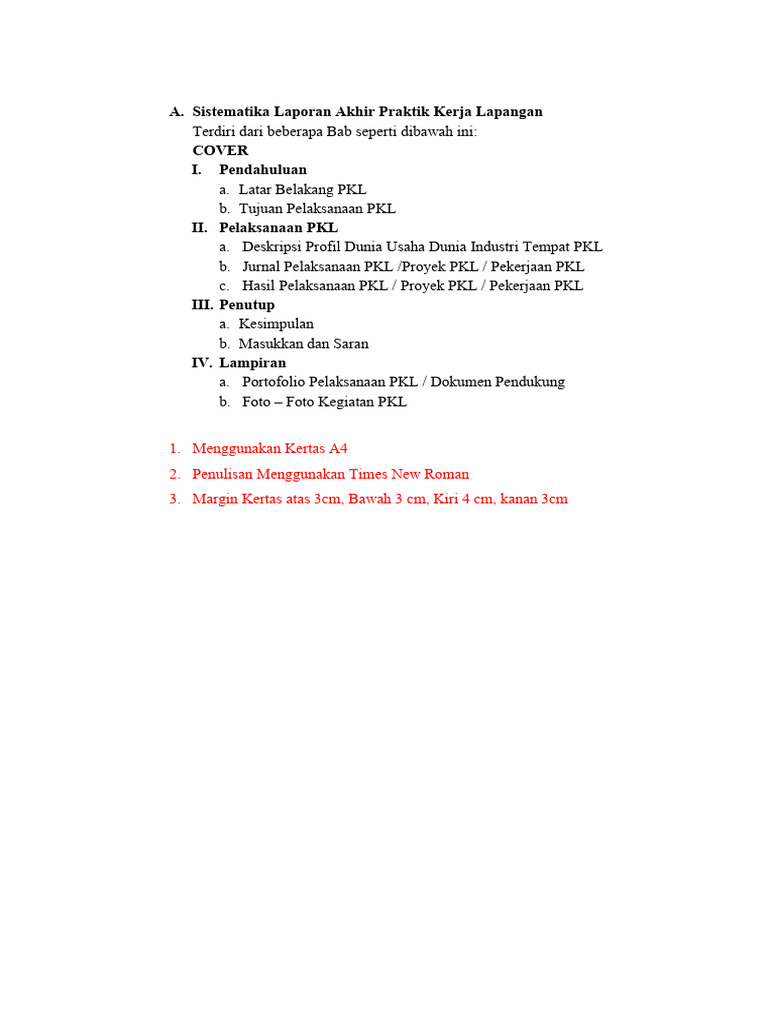 Format Laporan | PDF