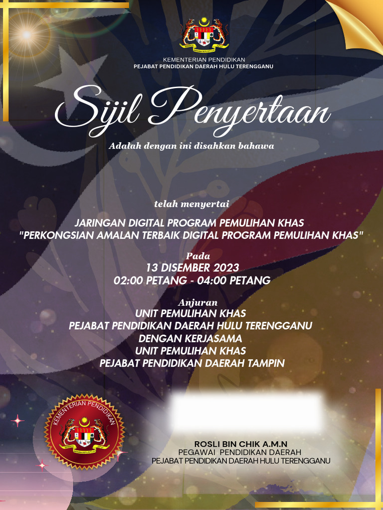 Sijil Peserta Program Jaringan | PDF