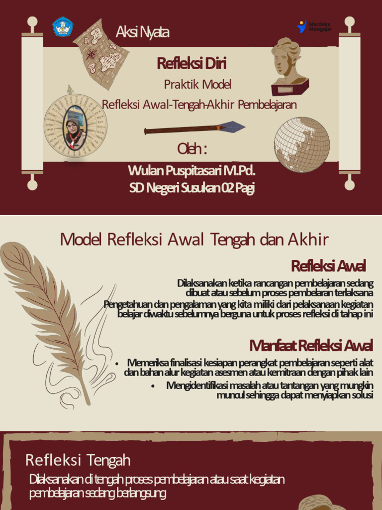 Refleksi Diri (Praktik Model Refleksi Awal-Tengah-Akhir Pembelajaran ...