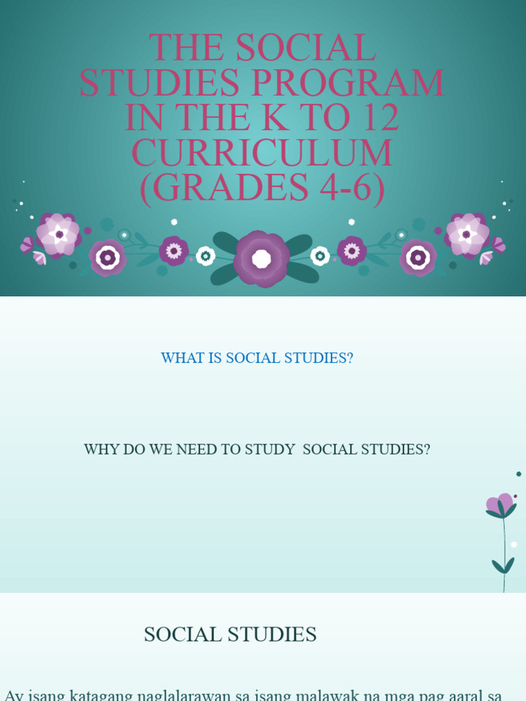 The Social Studies Program in The K To | PDF