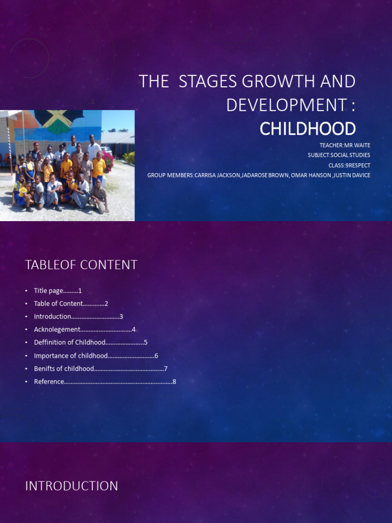 The Stages Growth and Development: Childhood | PDF