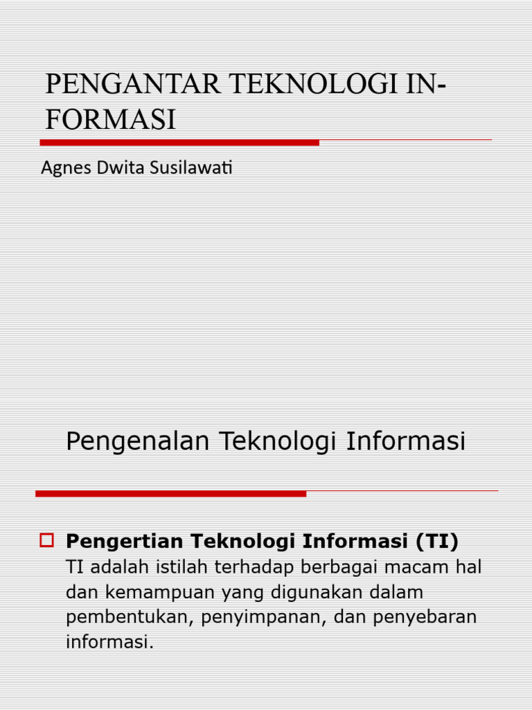 Pengenalan Teknologi Informasi | PDF | Komputer