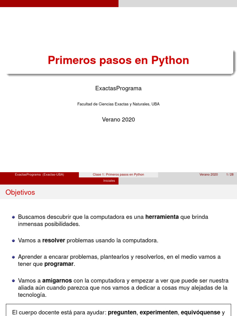 Introducción A Python | PDF | Python (lenguaje de programación) | Función (Matemáticas)