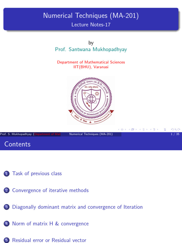 8 Lecture Notes 17 Convergence Analysis | PDF 8 Lecture Notes 17 Convergence Analysis | PDF