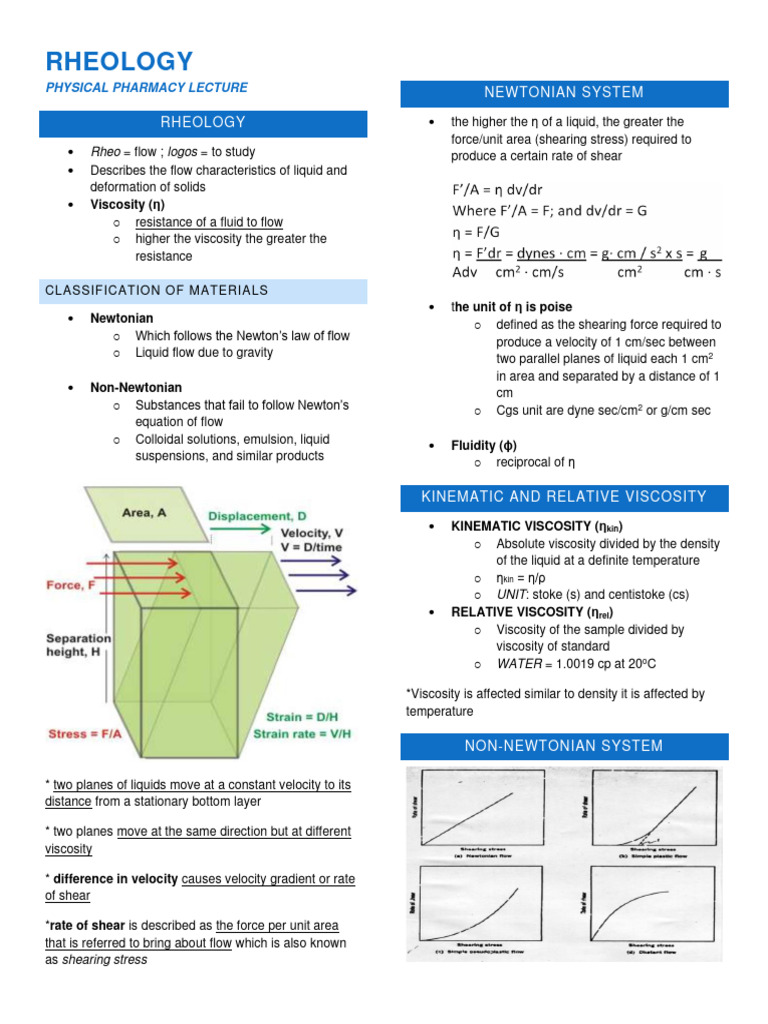 5 Rheology | PDF | Viscosity | Shear Stress