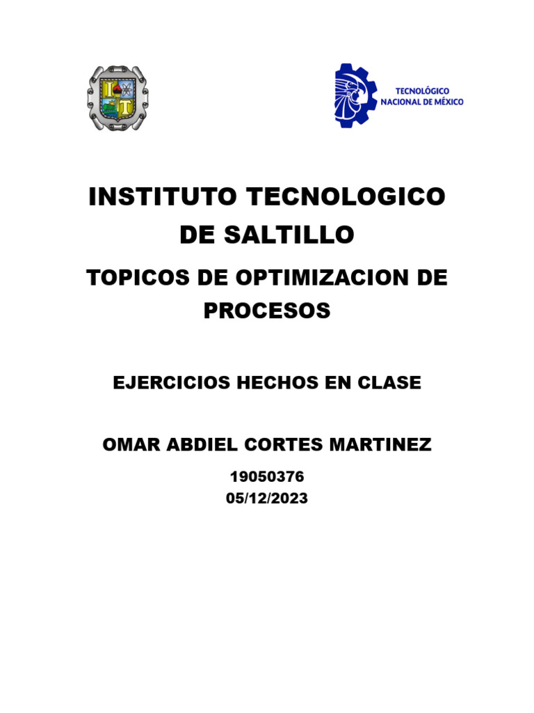 Instituto Tecnologico de Saltillo en Clase | PDF | Análisis numérico ...