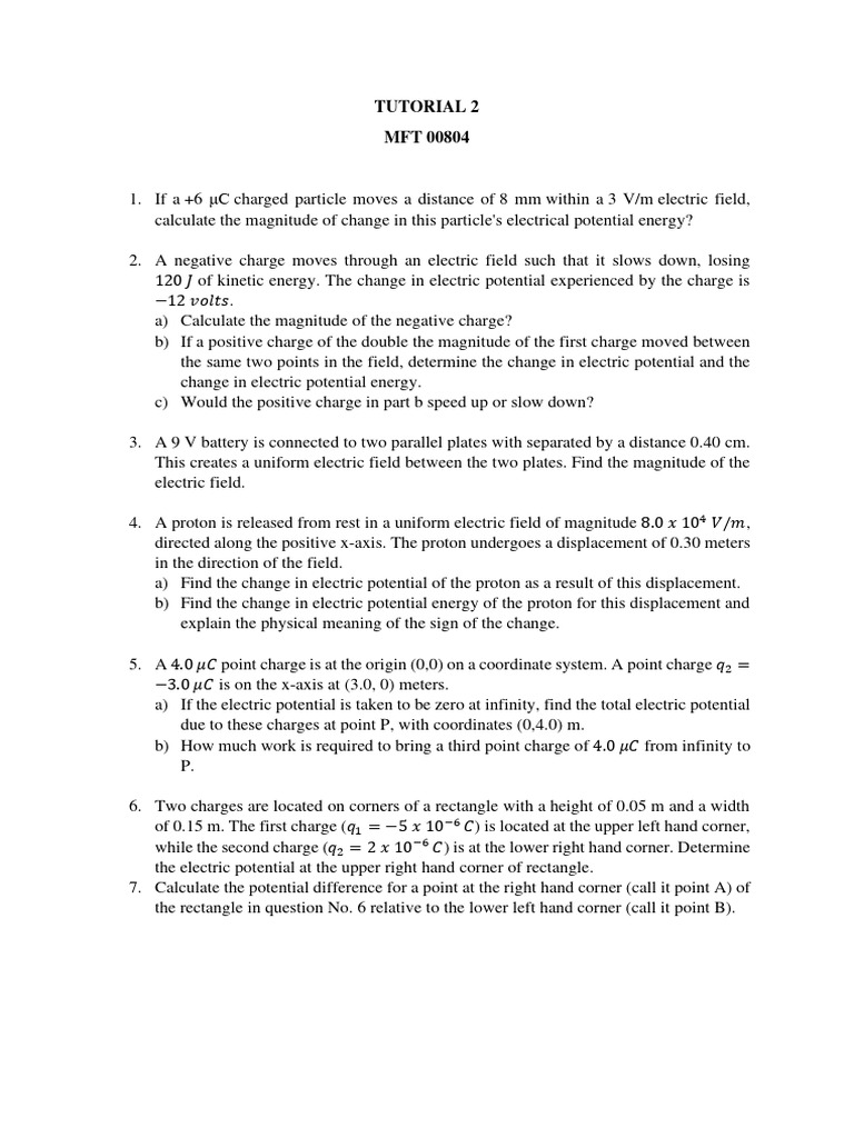 Electric Field Problems Tutorial | PDF | Teaching Methods & Materials | Science & Mathematics