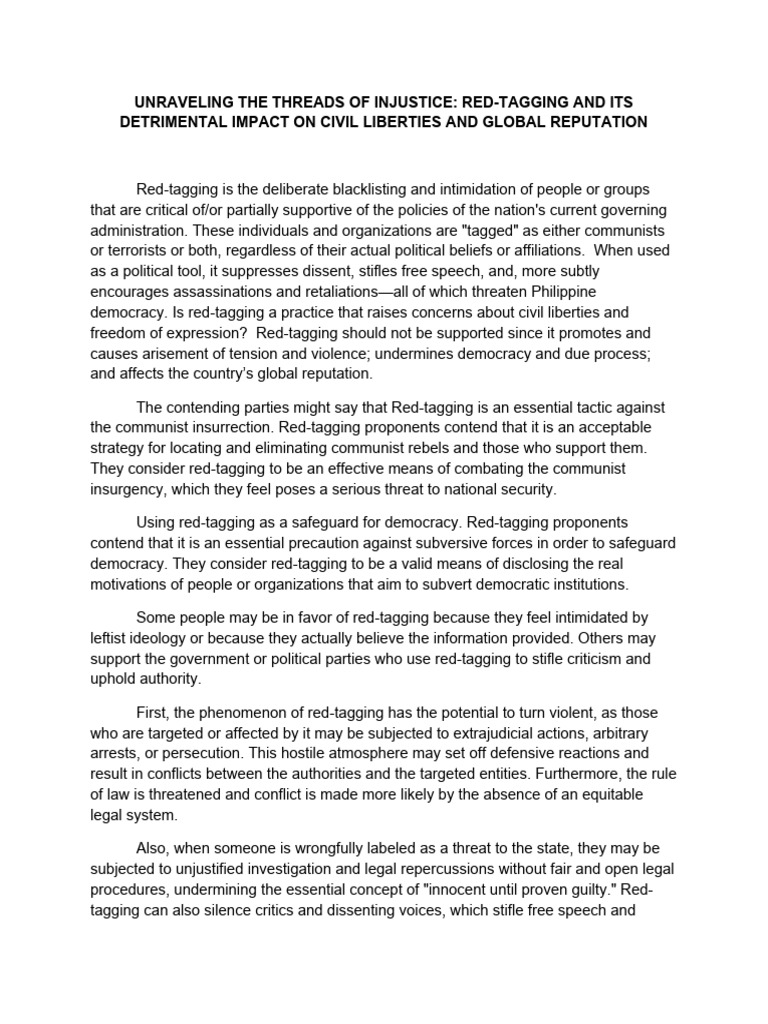 Unraveling The Threads of Injustice | PDF