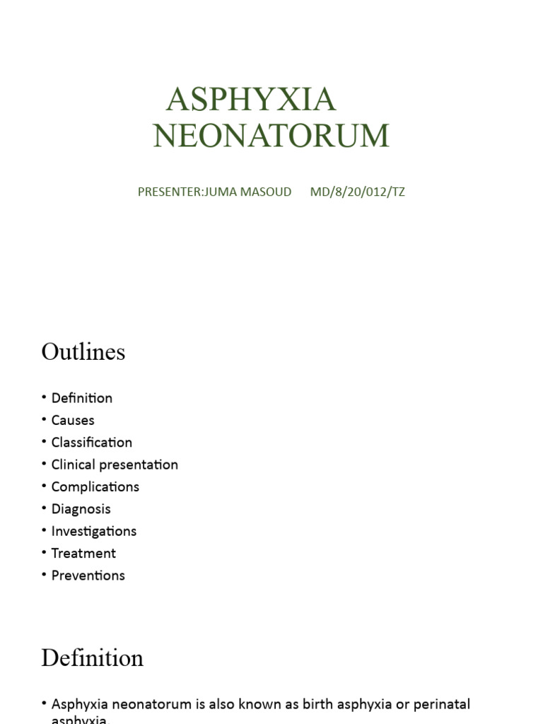 Asphyxia Neonatorum | PDF