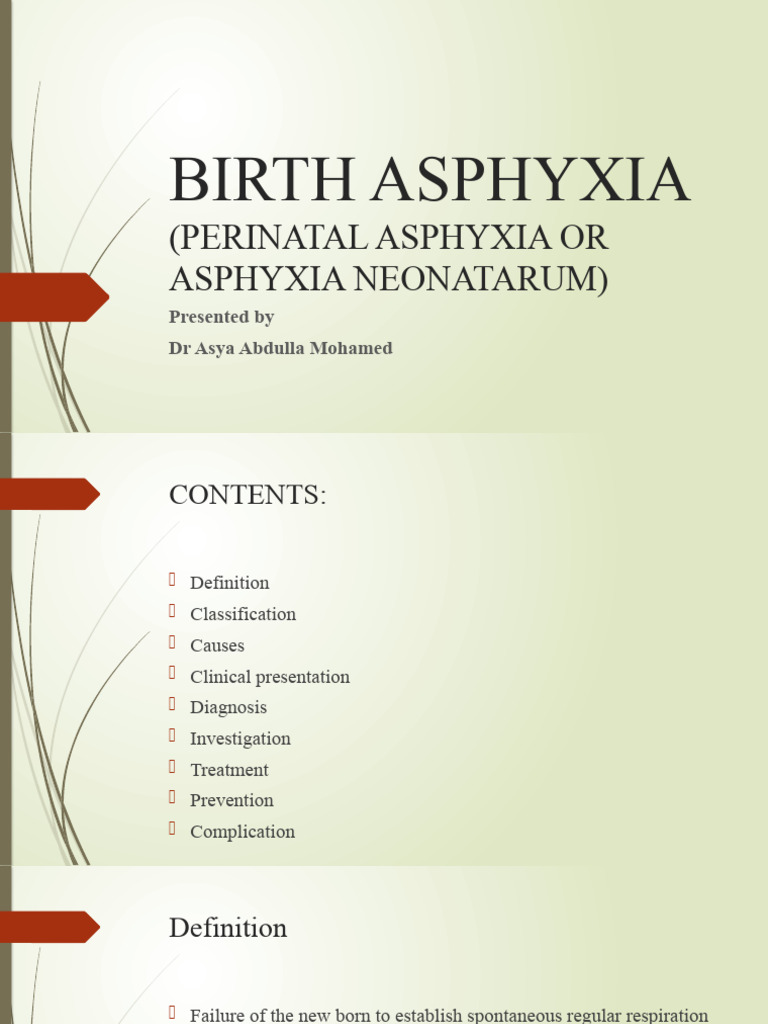 Birth Asphyxia | Download Free PDF | Fetus | Childbirth