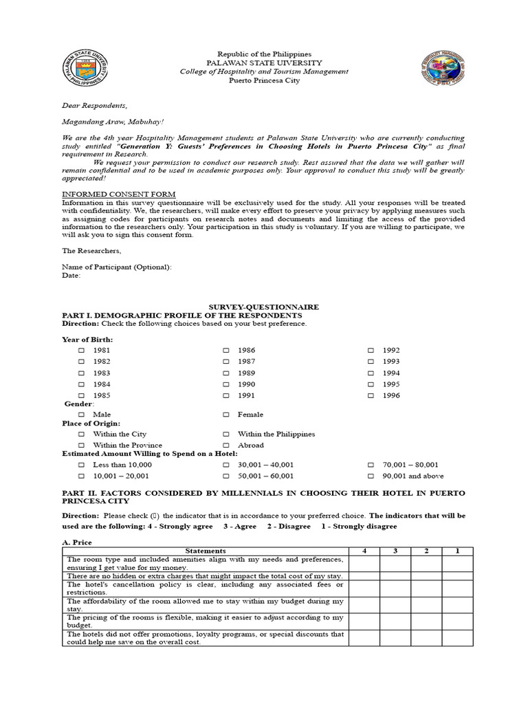 Final Questionnaire | PDF