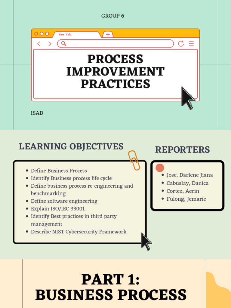 ISAD GROUP 6 Process Improvement Practices | PDF | Business Process | Systems Science