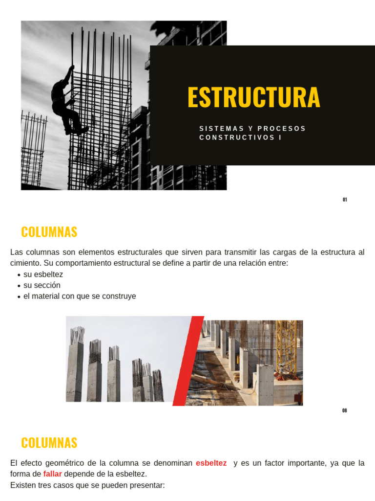 Tipos y Estructura de Columnas | PDF