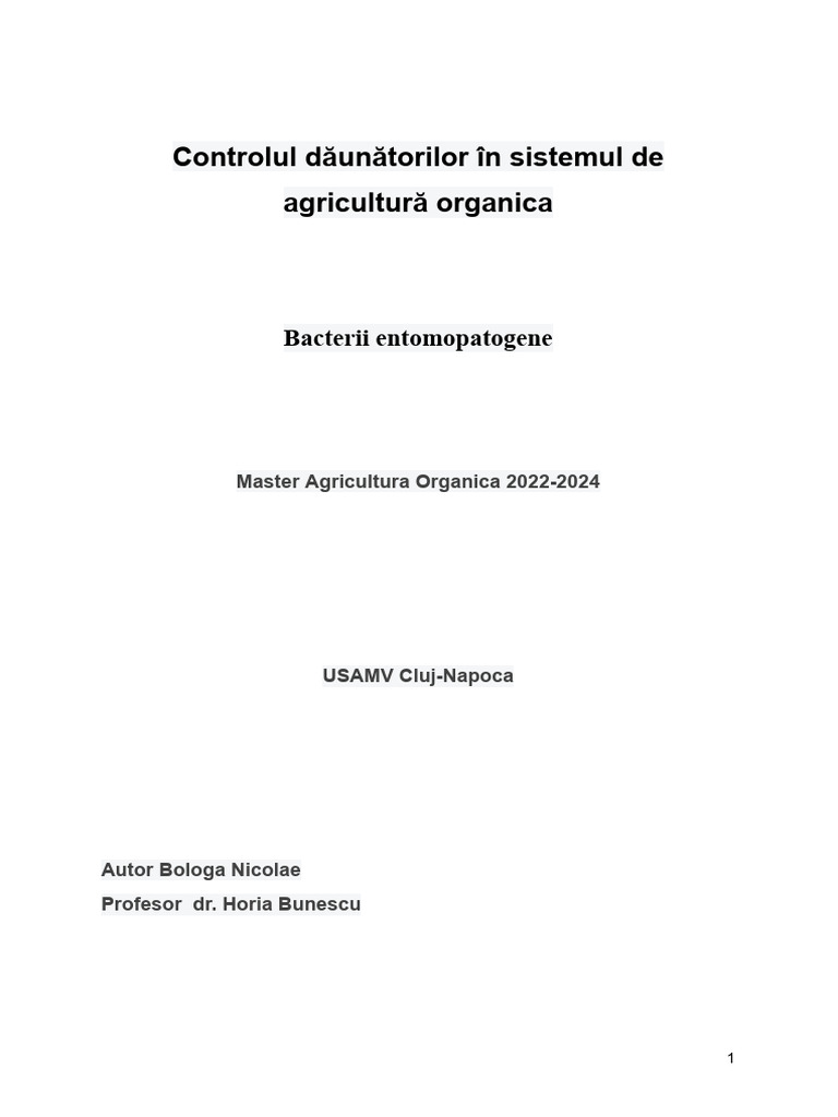 Controlul Daunatorilor | PDF