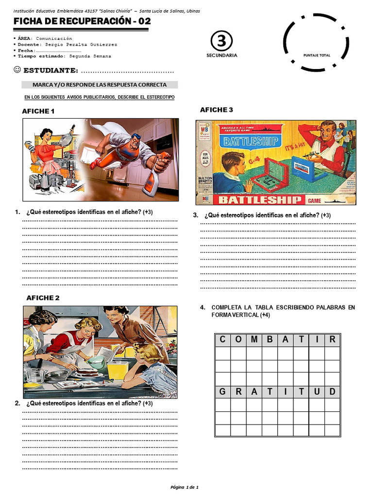 Ficha 02 - 2do. y 3ro. | PDF