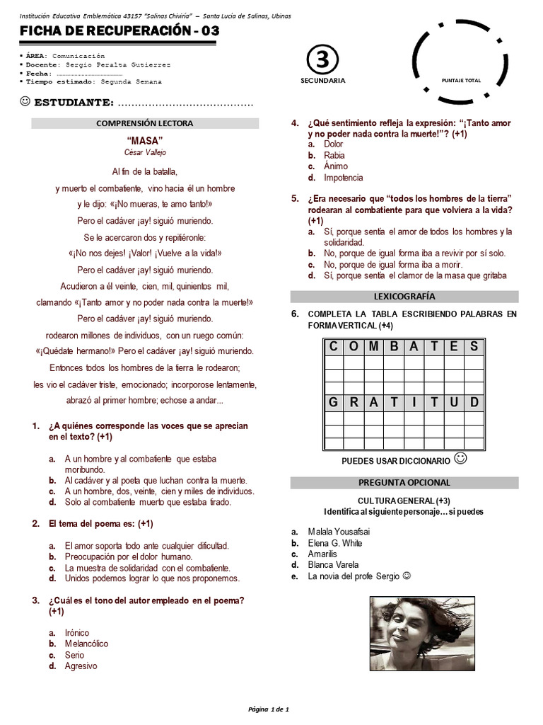 Ficha 03 - 2do. y 3ro. | PDF