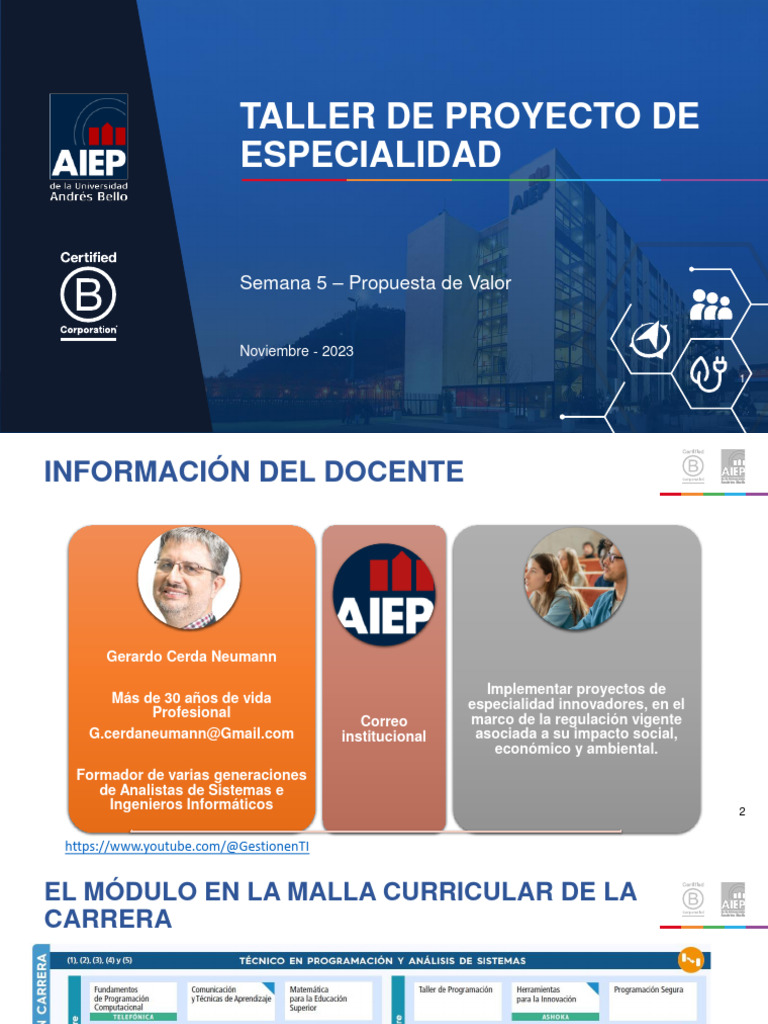 Taller de Proyecto de Especialidad - Semana 05 | PDF | Business | Cliente