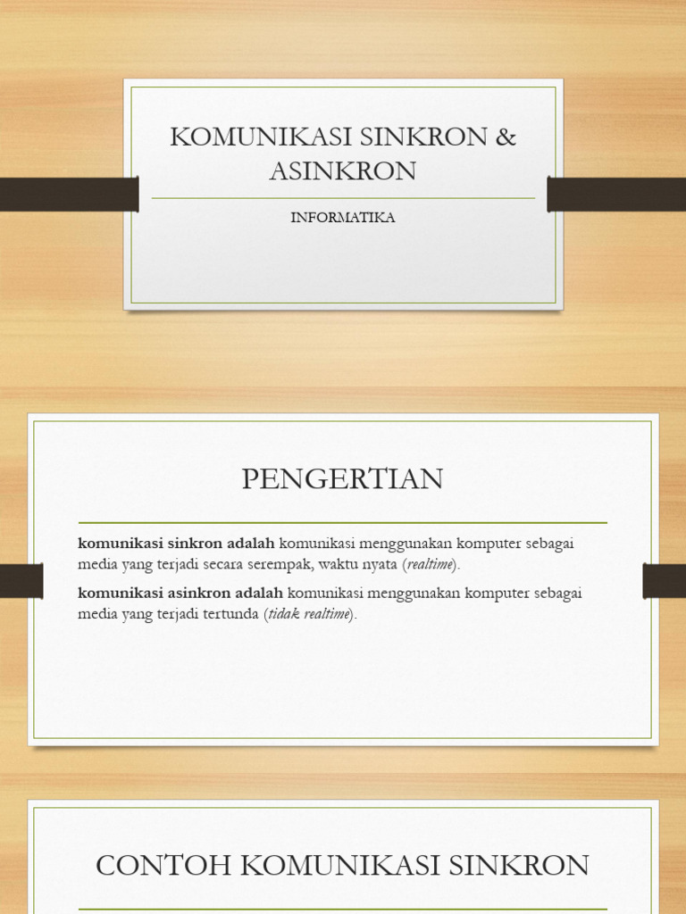 Komunikasi Sinkron & Asinkron | PDF