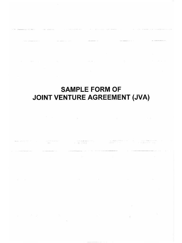 Sample of JV Agreement | PDF