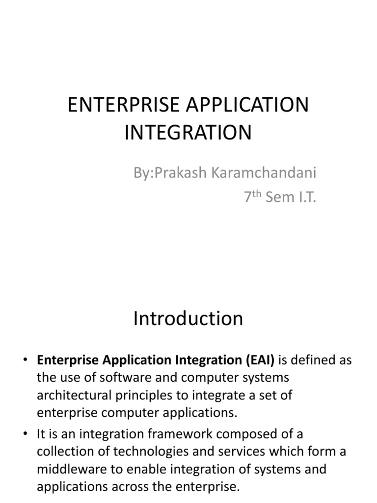 Enterprise Application Integration | PDF | Digital Technology | Information Technology Management
