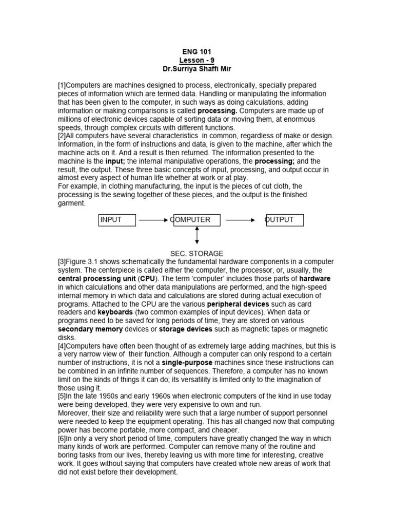 Lesson09 Reading Desciption Locating Information | PDF | Input/Output | Central Processing Unit