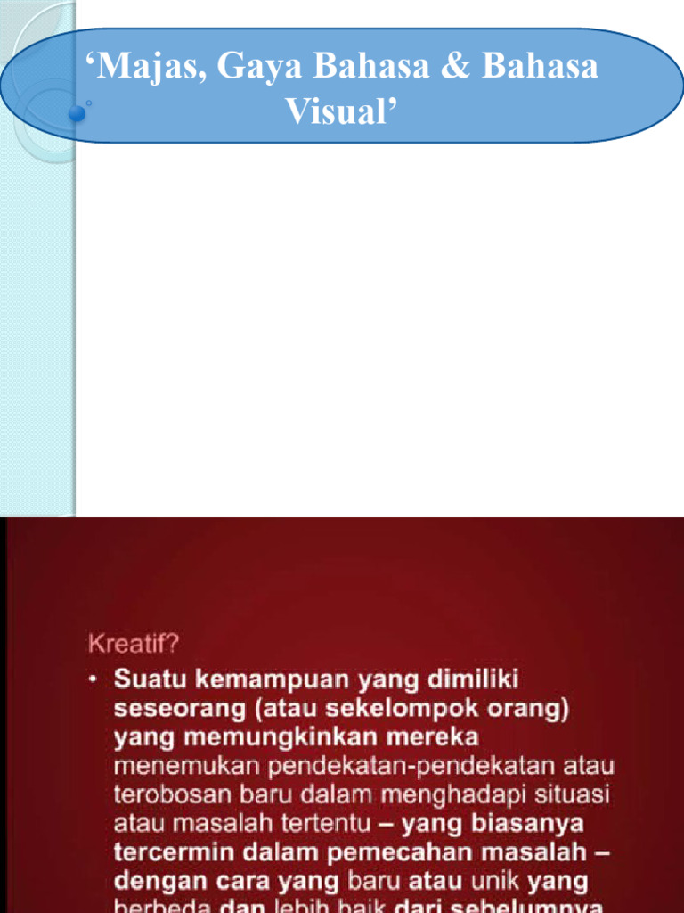 Majas Gaya Bahasa Dan Bahasa Visual | PDF | Kajian Bahasa Asing | Fiksi ...