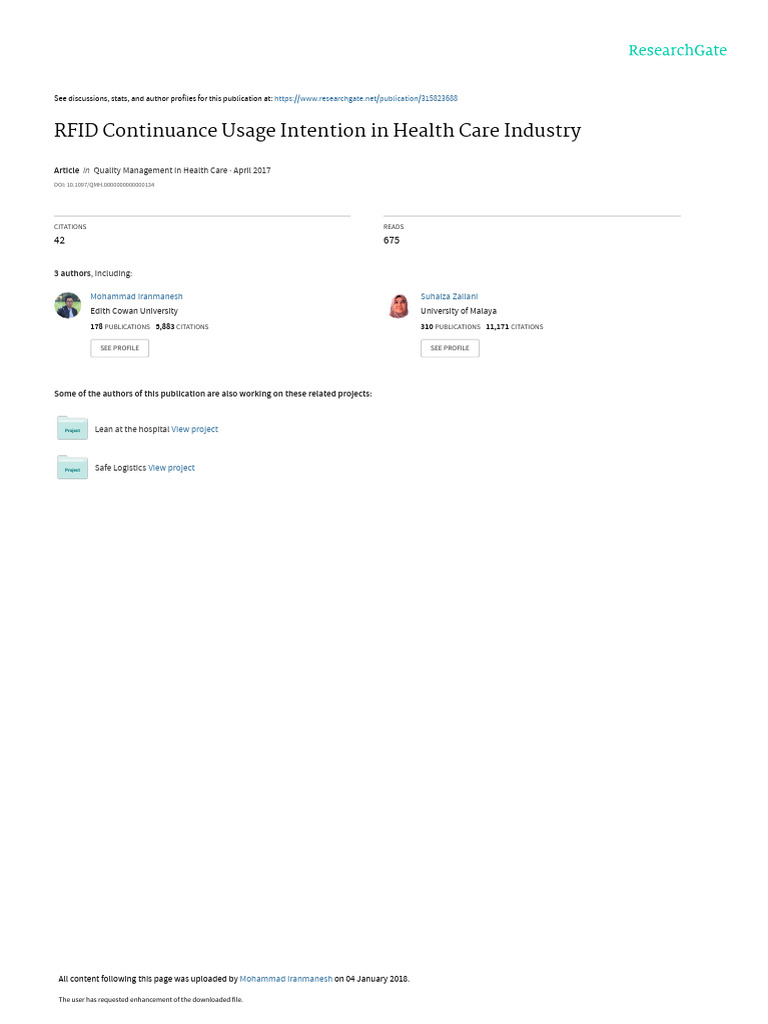 Iranmanesh Et Al., (2017) - TCT, Healthcare Professionals | PDF ...