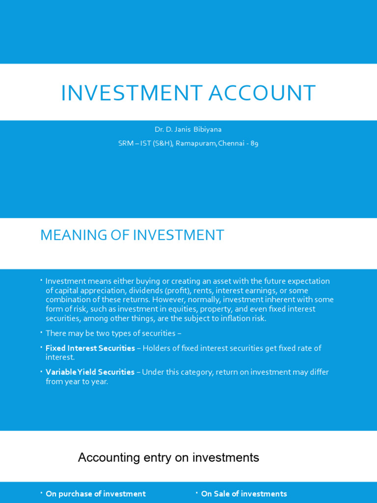 Investment Account | PDF