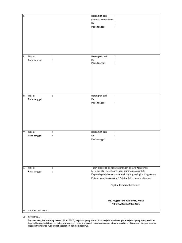 Dokumen SPPD Belakang | PDF