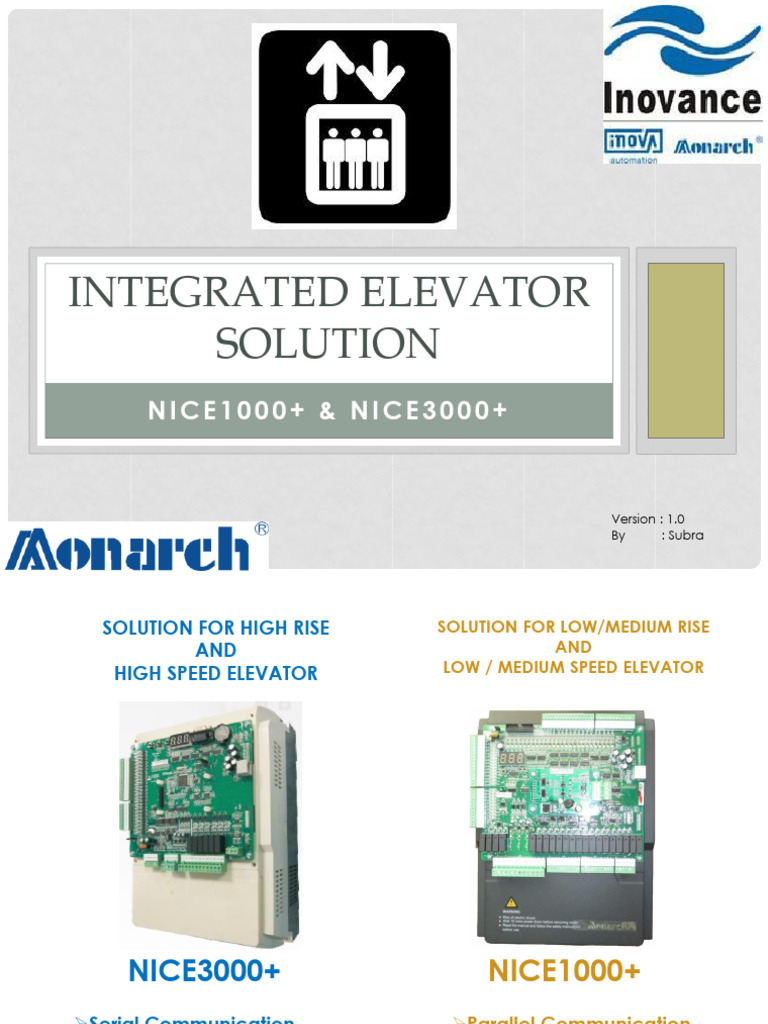 NICE Product Presentation V1.0 - Inova Automation | PDF | Elevator | Humidity