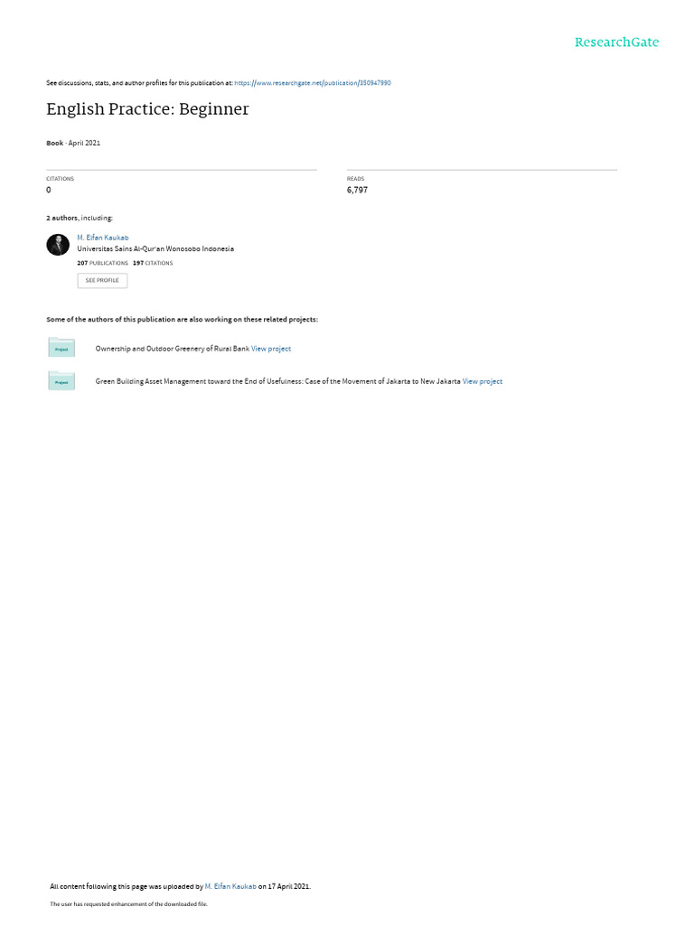 English Practice Beginner | PDF